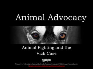 Animal Fighting and the Michael Vick Case | PPTX