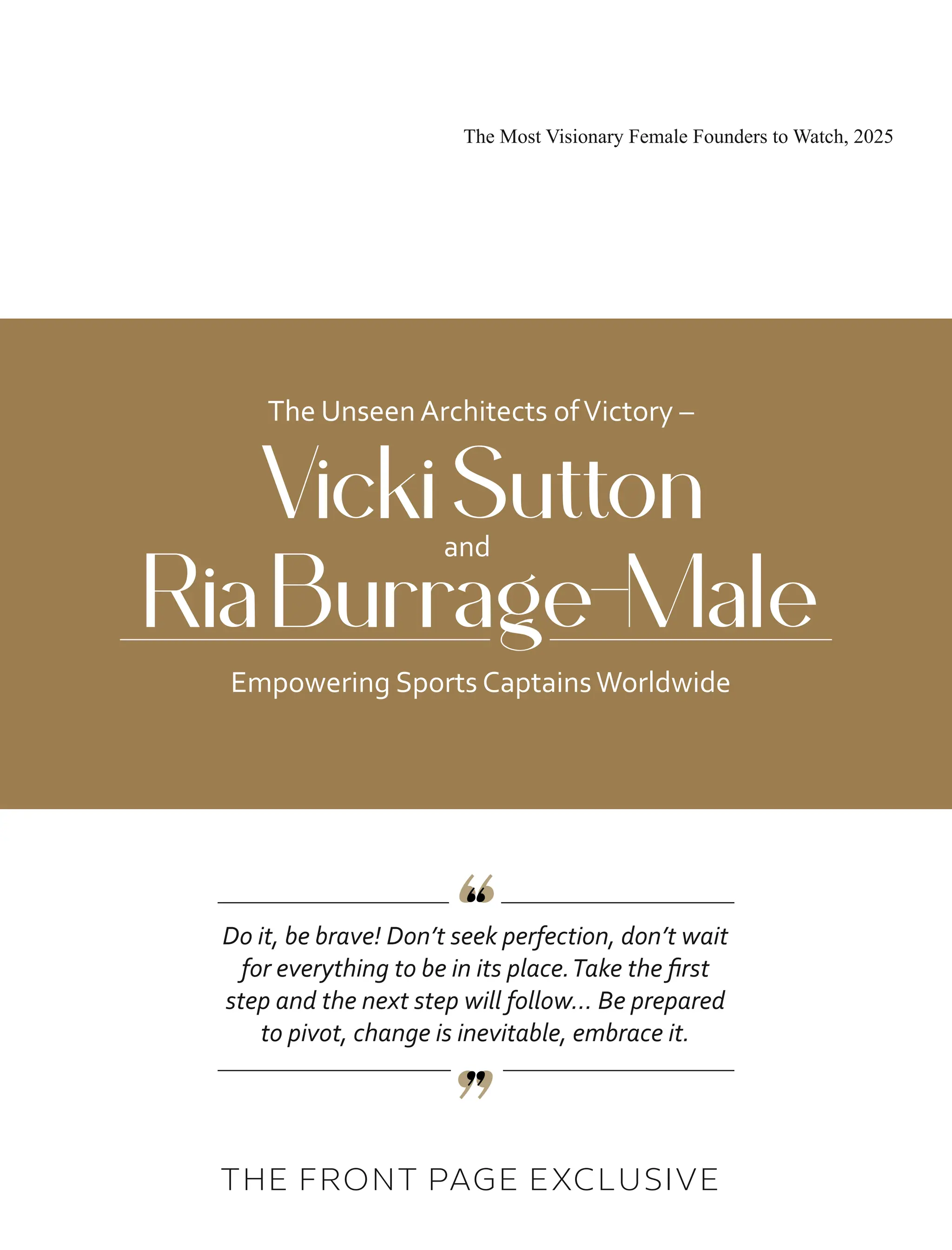 Vicki Sutton and Ria Burrage-Male - The Most Visionary Female Founders ...