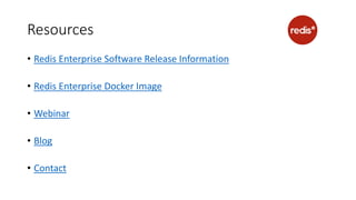 RedisConf18 - Redis Enterprise on Cloud Native Platforms | PPT