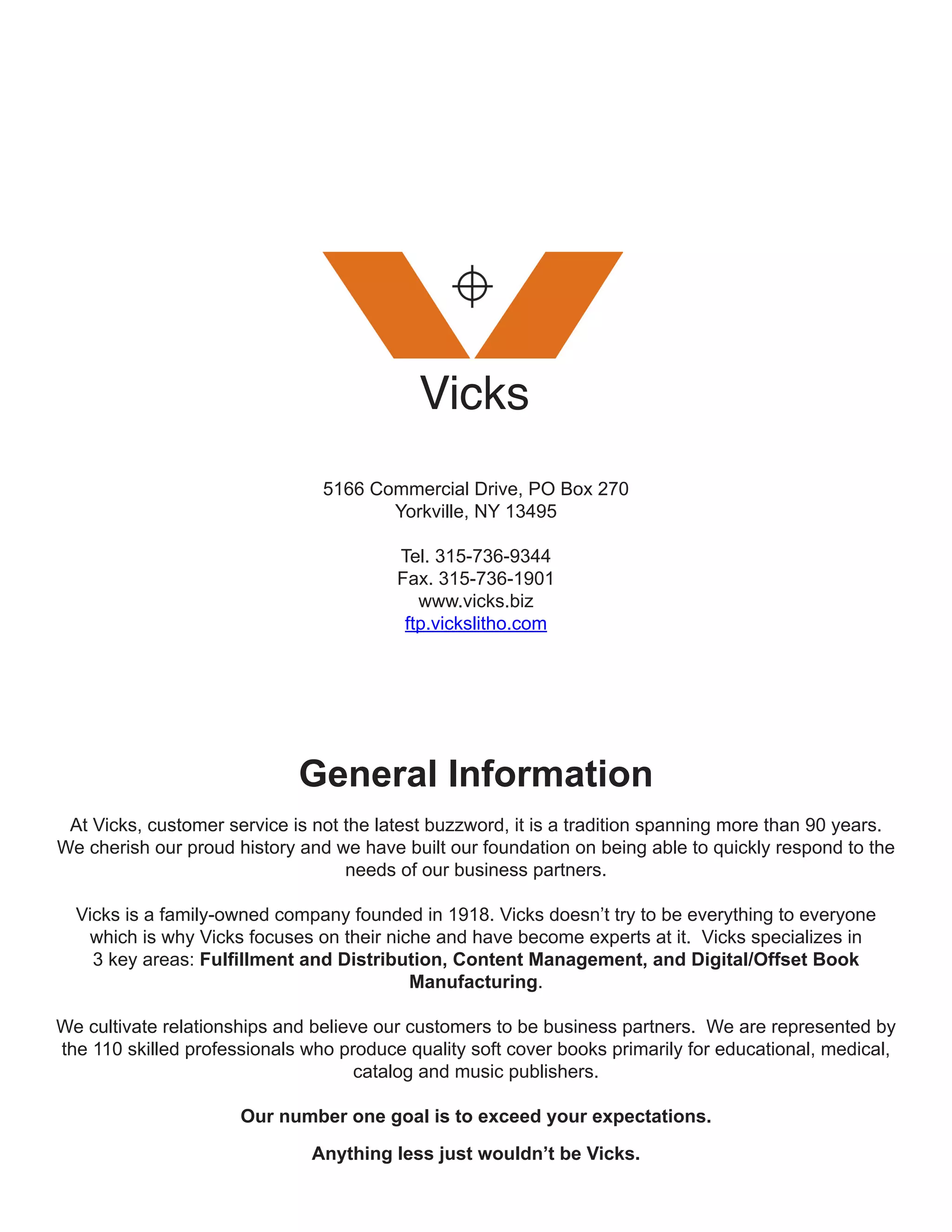 Vicks General Information | PDF