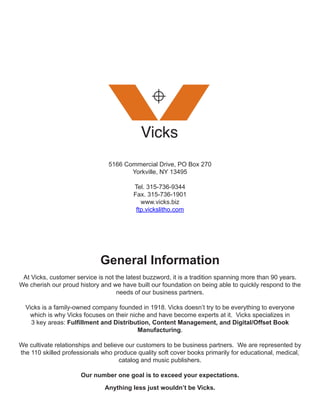 Vicks General Information | PDF