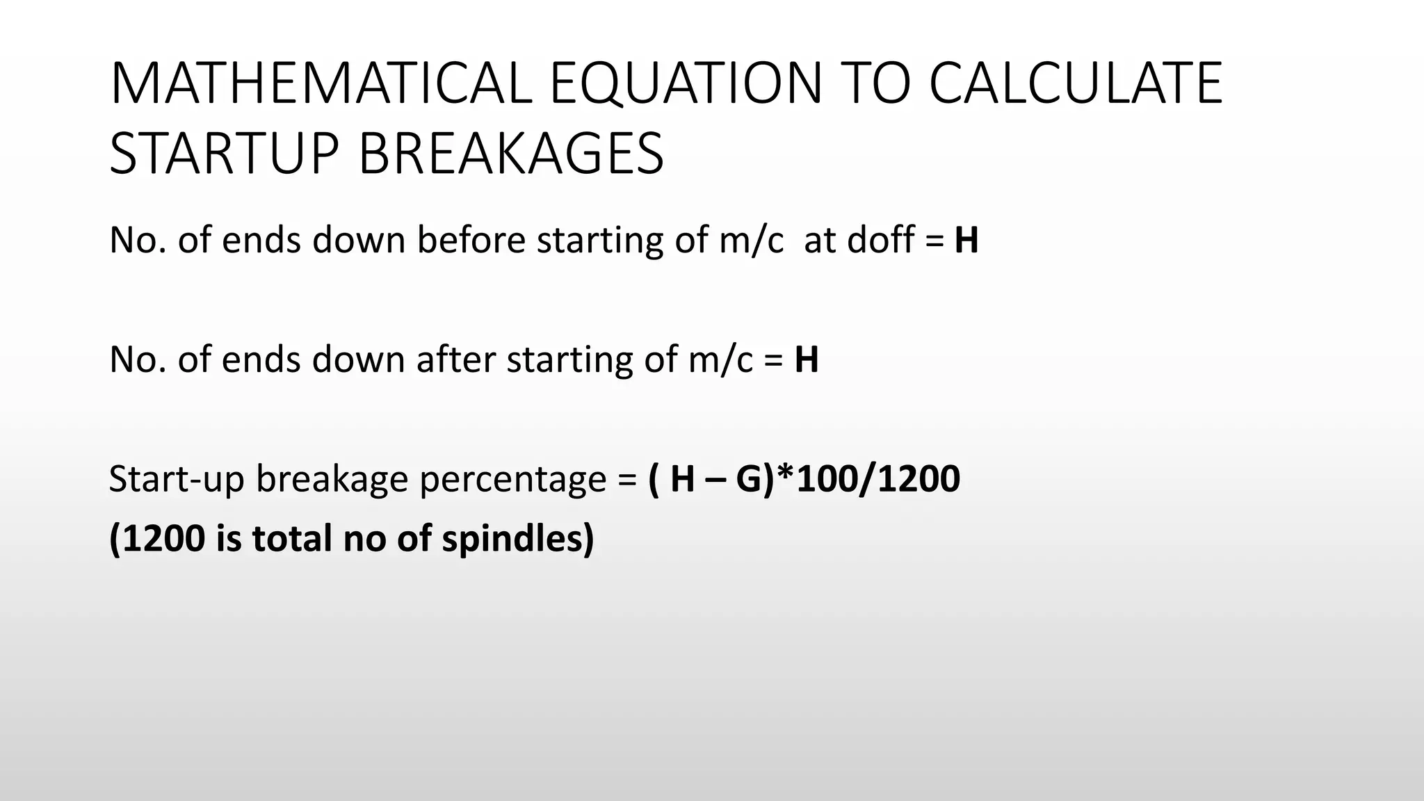 startup breakages in ring frame and their control | PPTX