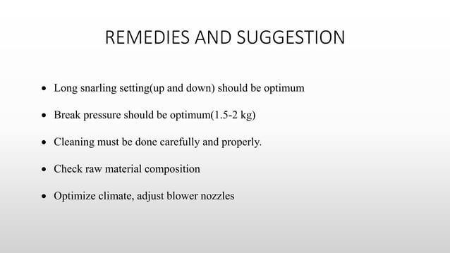 startup breakages in ring frame and their control | PPTX