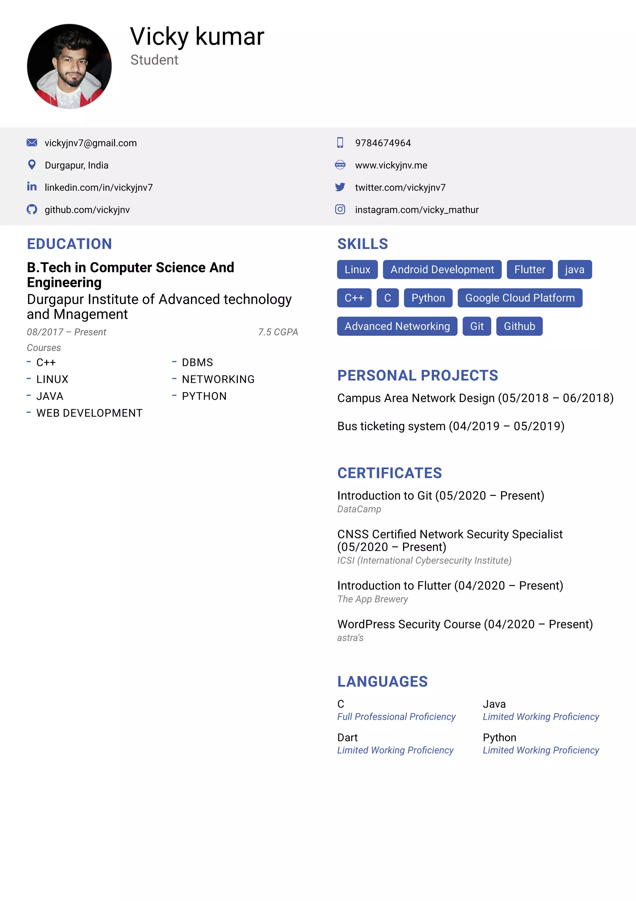 Vicky's resume | PDF