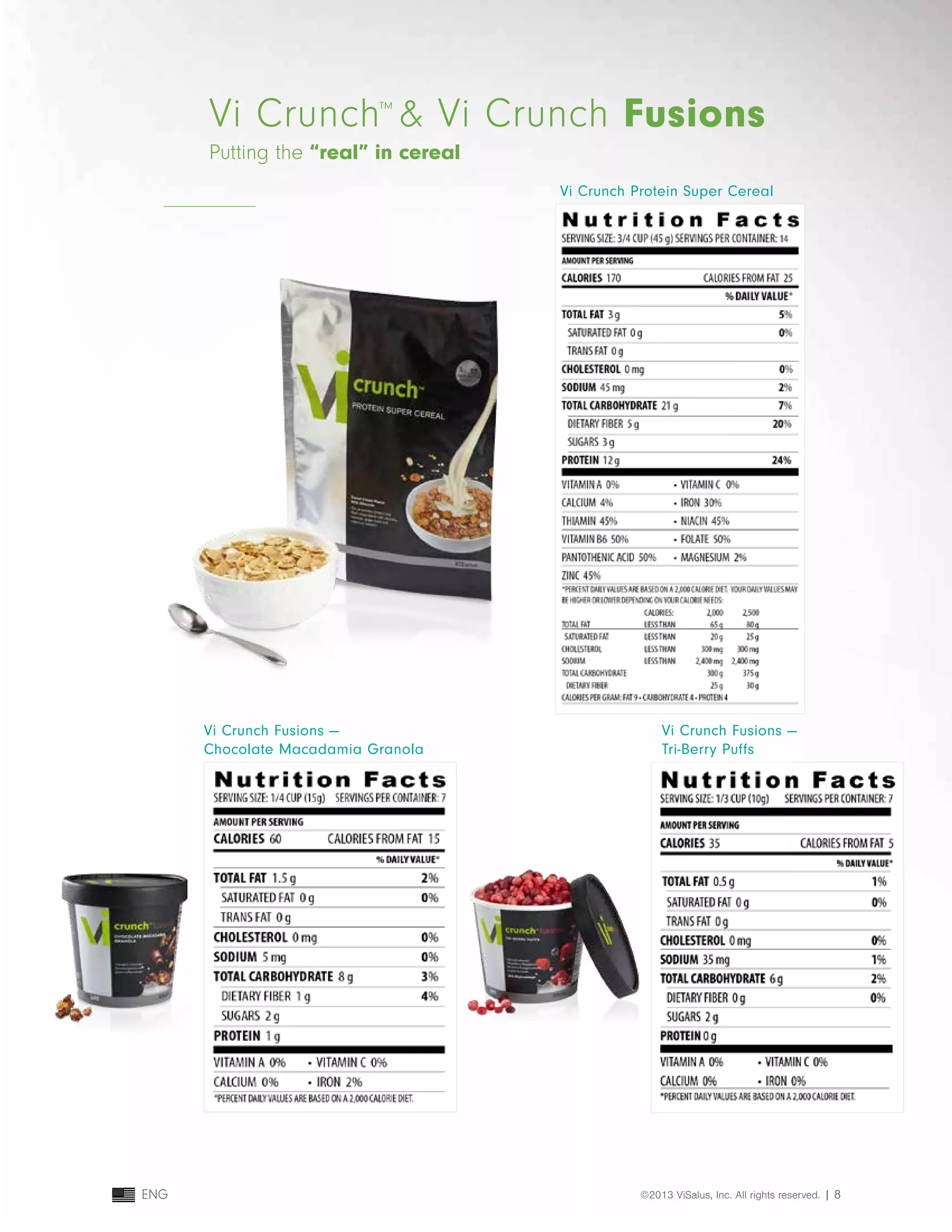 ViSalus Vi-Crunch Fact Sheet | PDF