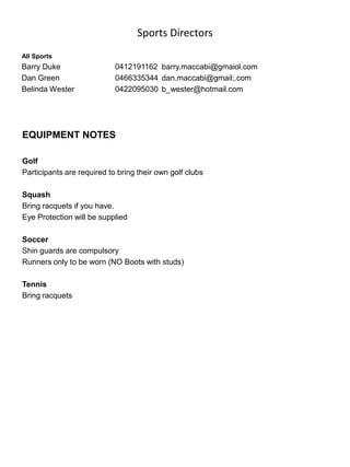 Vic sports guide overview | PDF