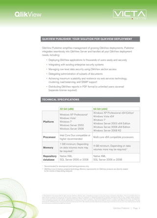 Victa - QlikView Publisher Folder | PDF