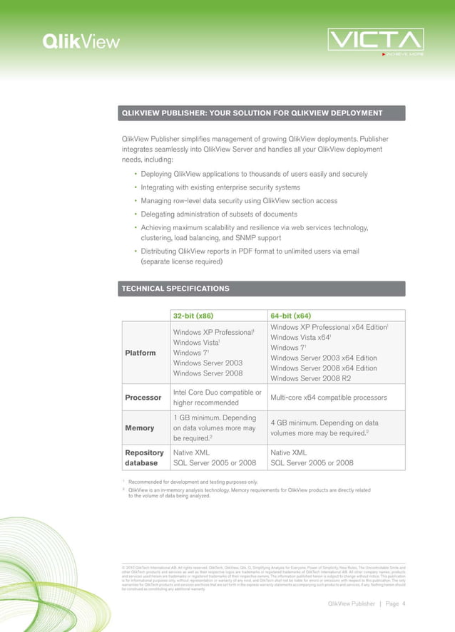 Victa - QlikView Publisher Folder | PDF