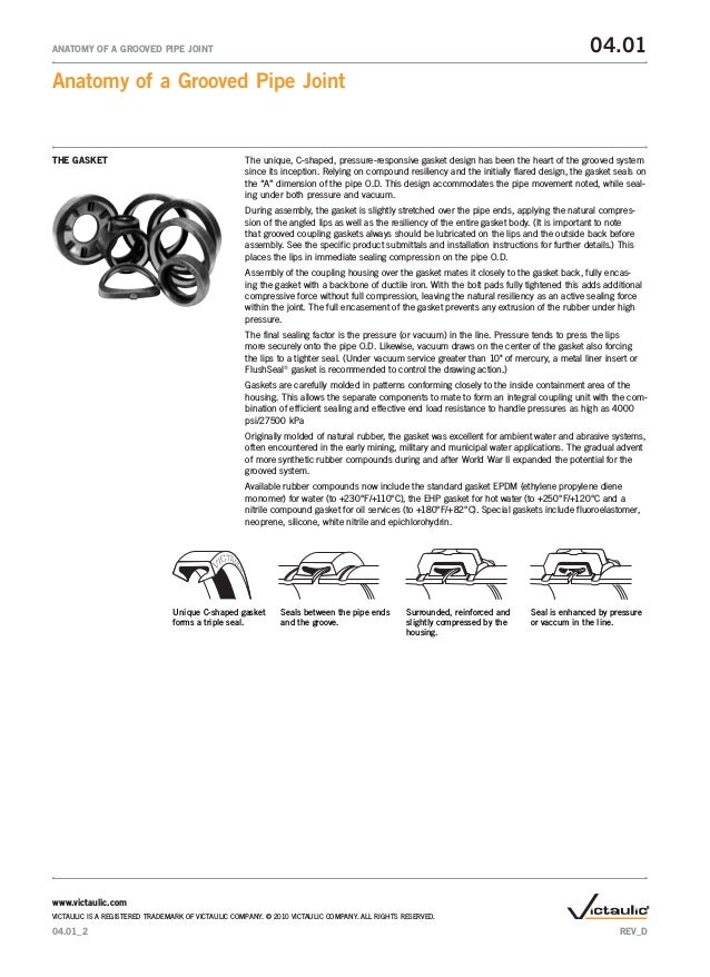 Victaulic joint anatomy of grooved pipe joint