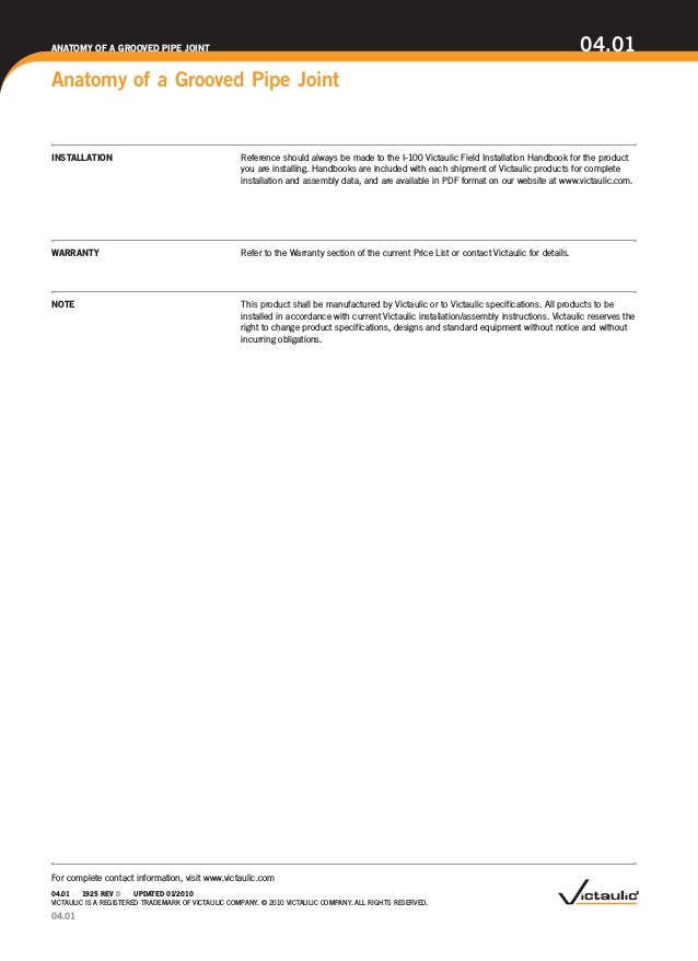 Victaulic joint anatomy of grooved pipe joint