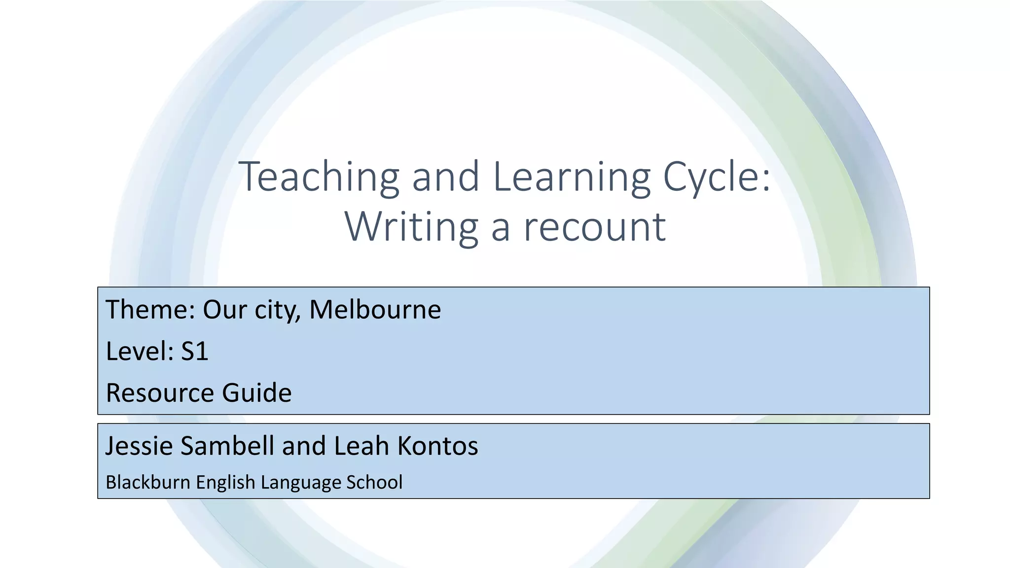 VicTESOL-Teaching-Learning-Cycle-Secondary-Recount-Unit (1).pptx