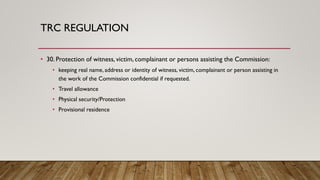 Victim and witness protection in transitional justice processes | PDF