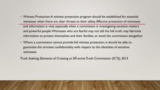 Victim and witness protection in transitional justice processes | PDF