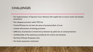 Victim and witness protection in transitional justice processes | PDF