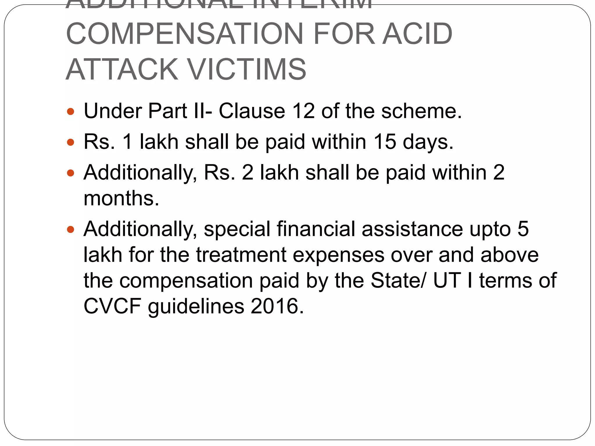 Victim compensation in India ppt | PPTX