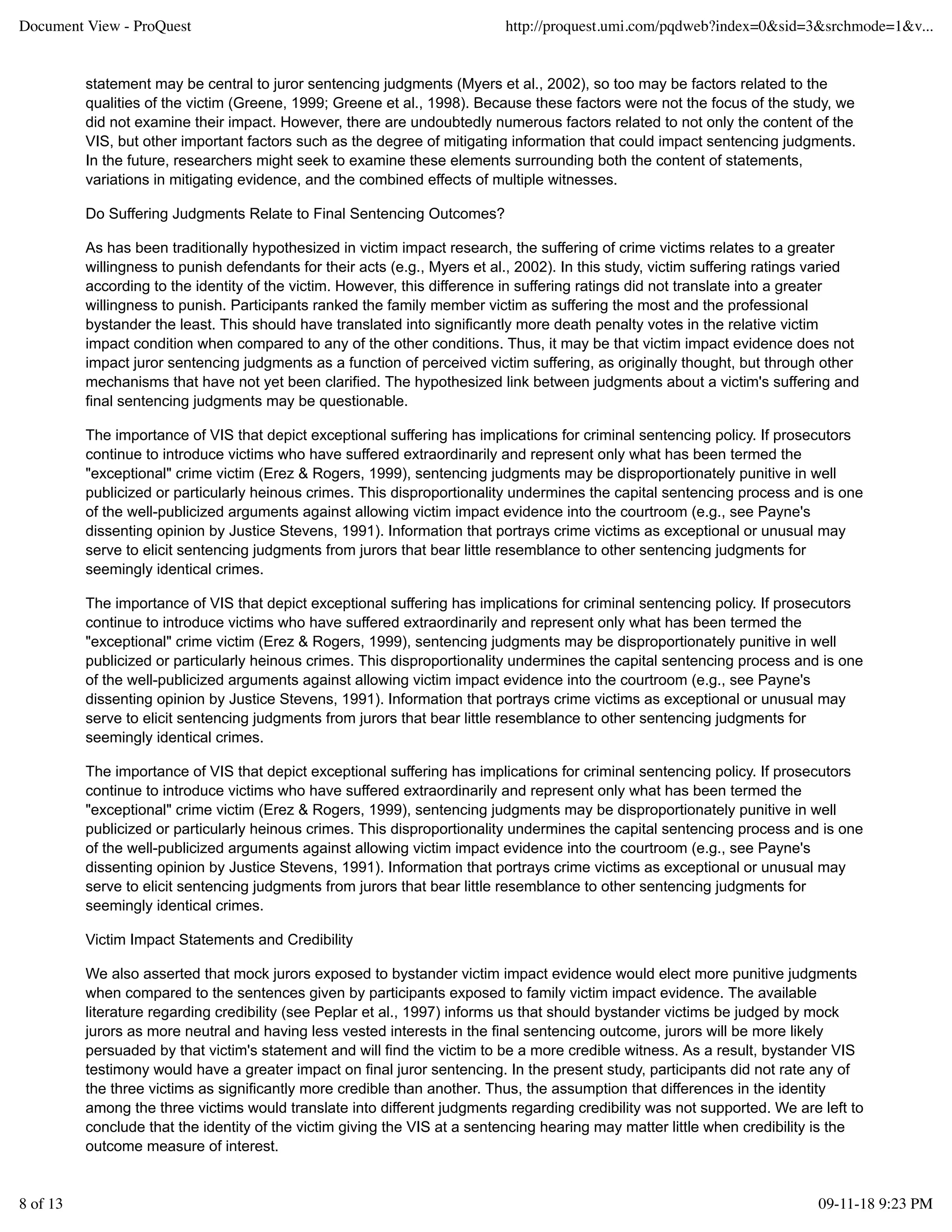 Victim Impact Statement 2004 | PDF