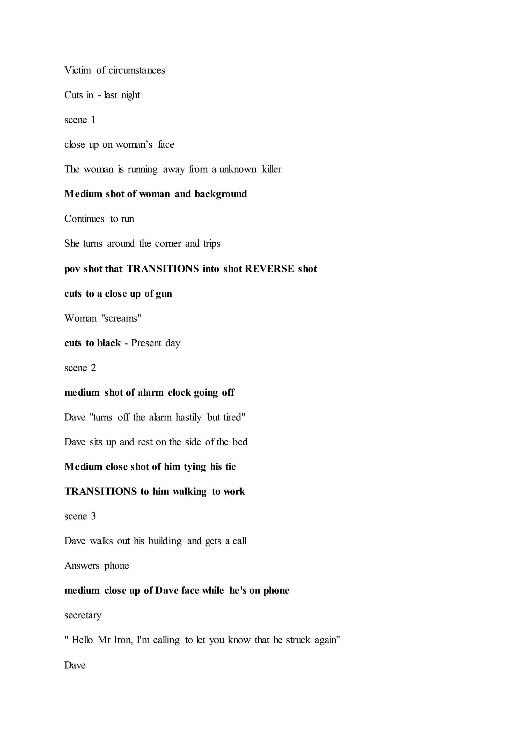 Victim of circumstances script | PDF