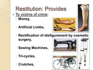 Provisions for Victim Assistance: Restitution : Ex-Gratia Grant ...