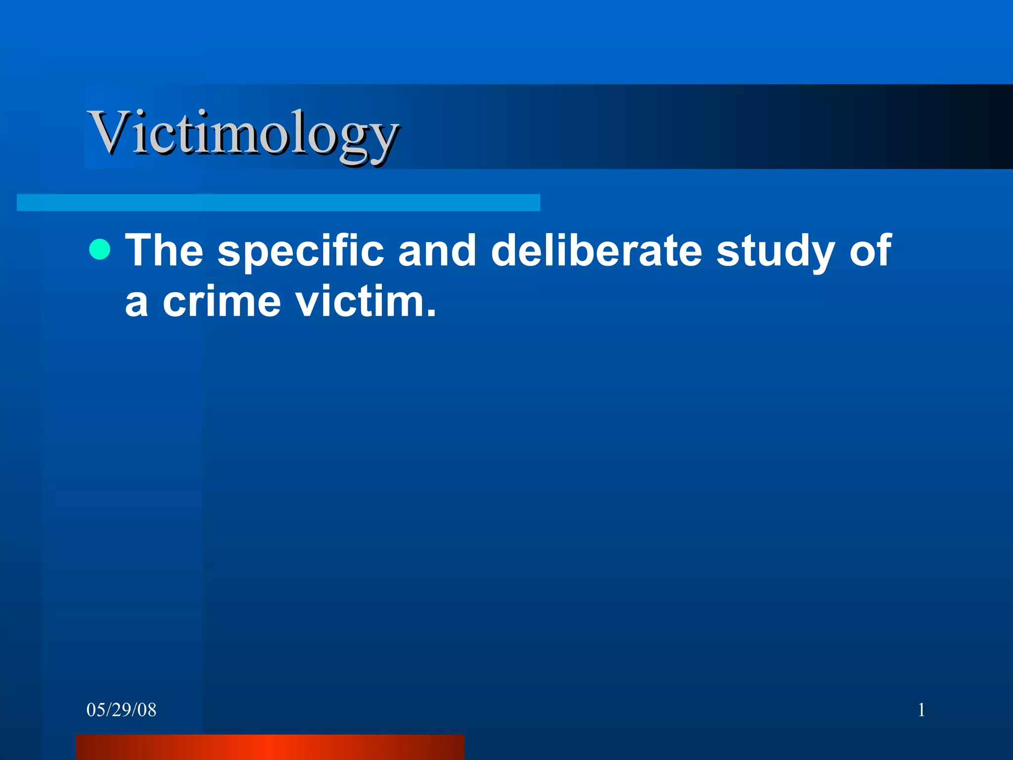 Victimology Intro Students | PPT