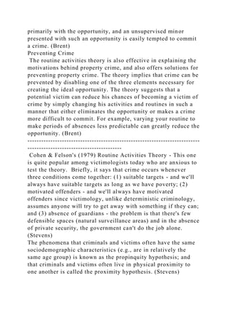 VictimologyCompare and Contrast the Routine Activities Approac.docx