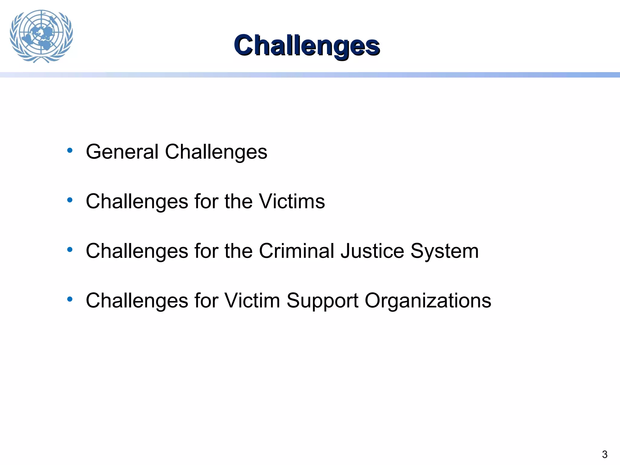 Challenges in Implimentation of Victims' Rights | PPT