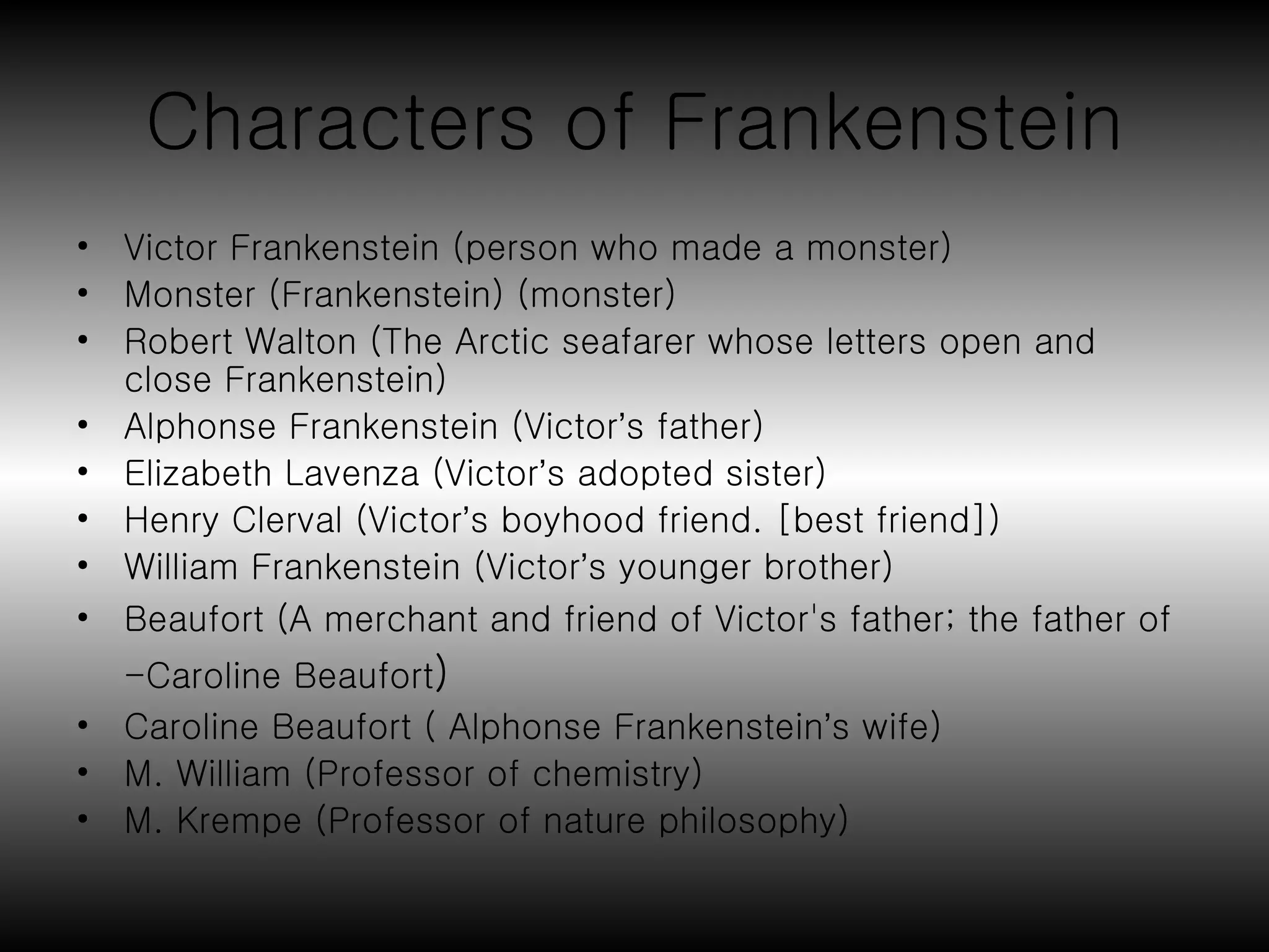 Victor Frankenstein | PPT