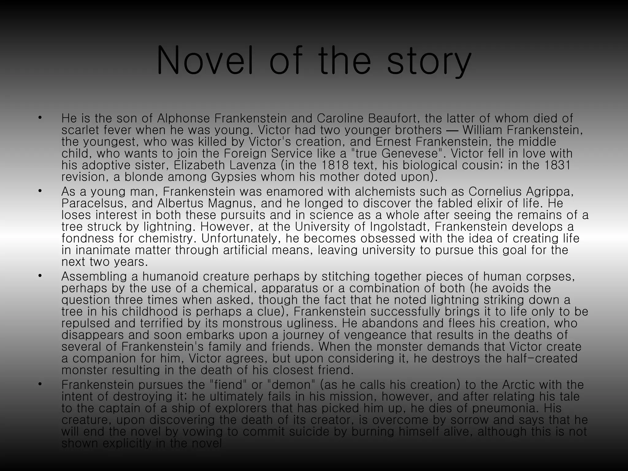 Victor Frankenstein | PPT