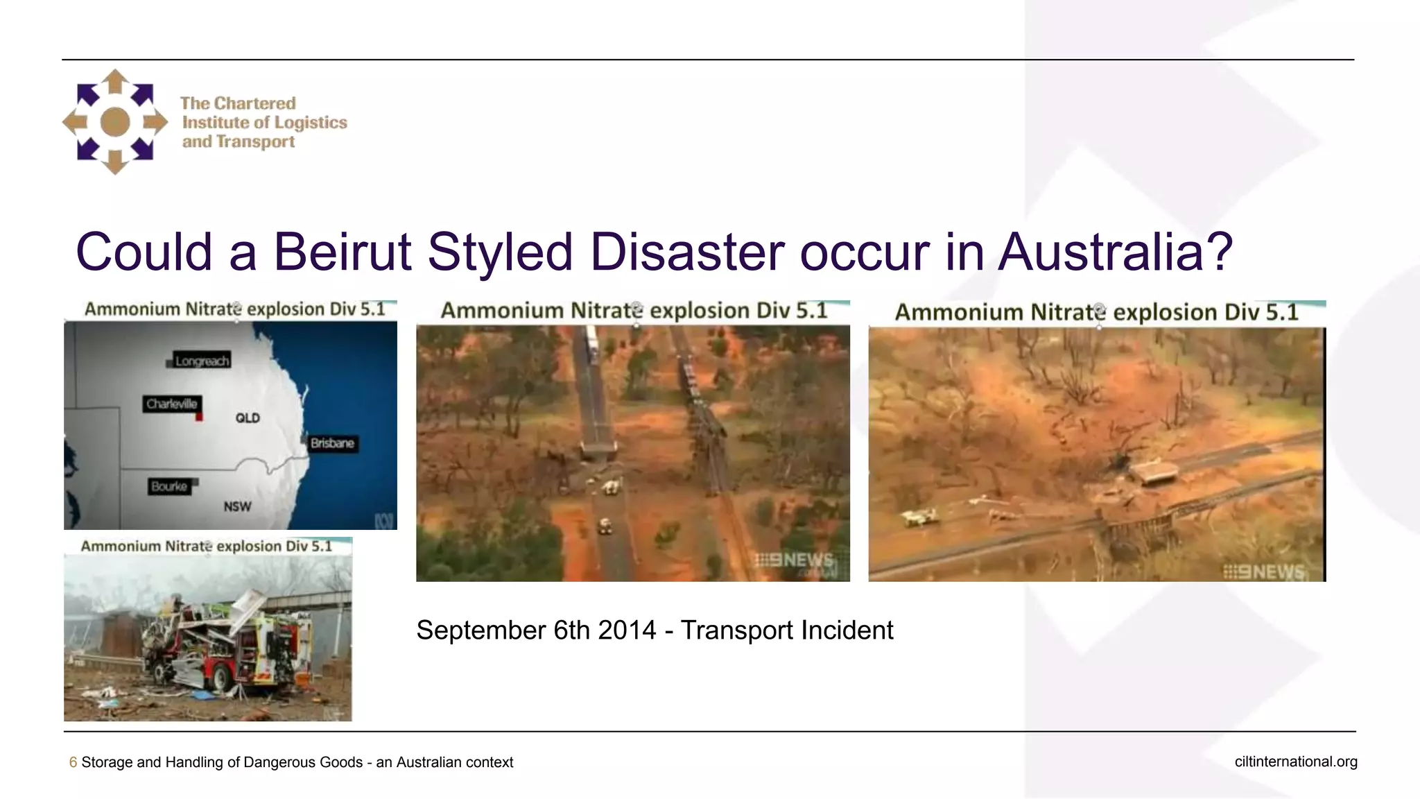 Storage and Handling of Dangerous Goods - an Australian Context | PPTX