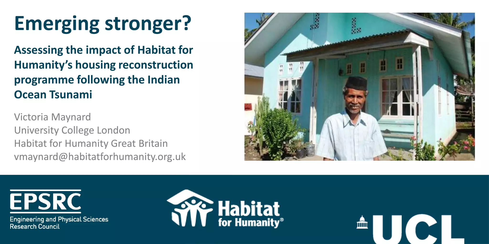 Habitat for Humanity Indian Ocean post-tsunami reconstruction | PDF