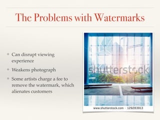 Victoria Marshman's Photography Tips: Dealing with Watermarks. | PPT