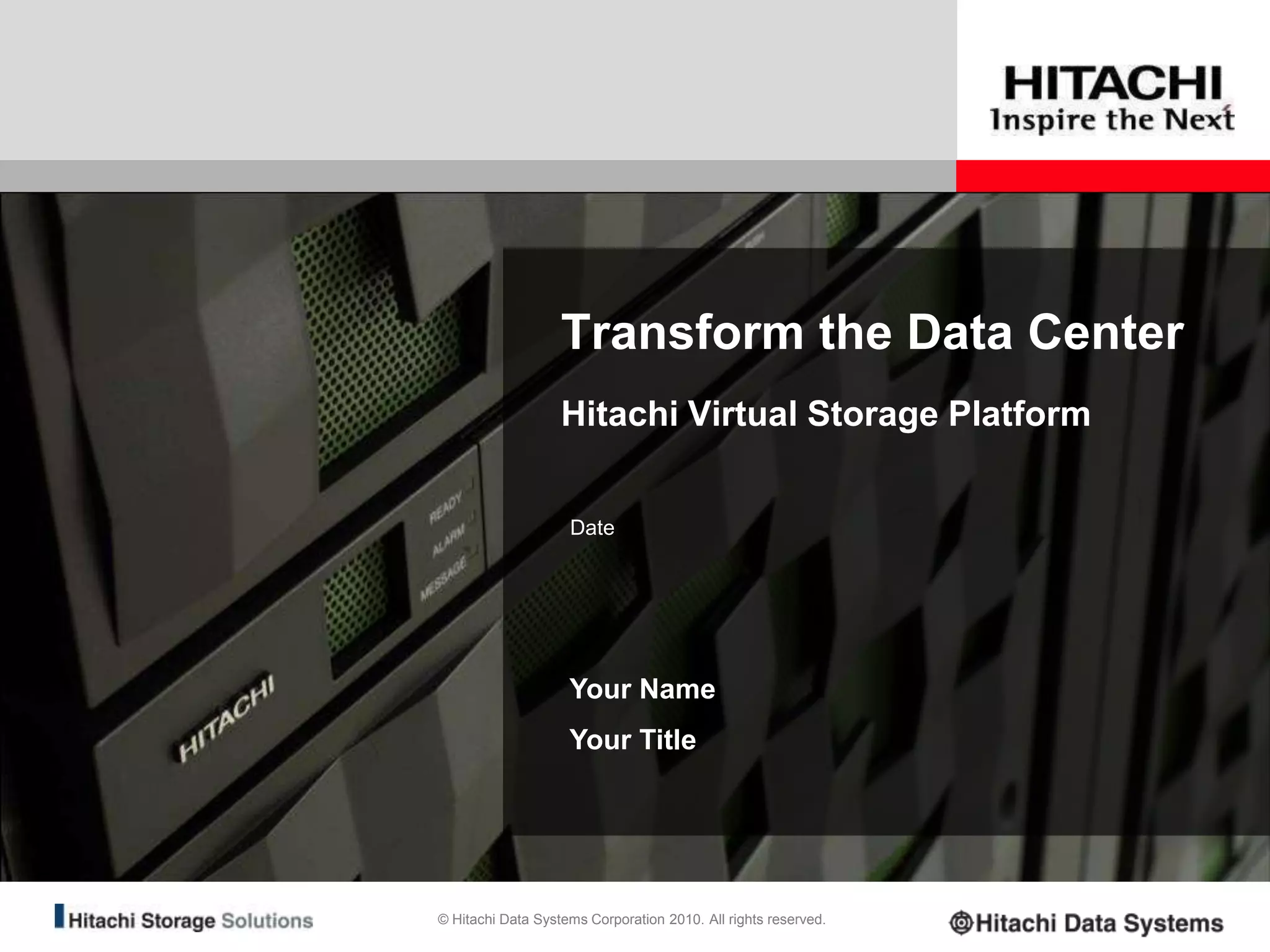 Hitachi Virtual Storage Platform | PPTX