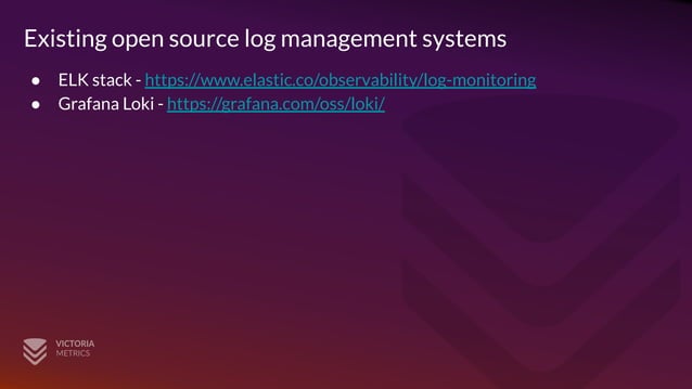 VictoriaLogs: Open Source Log Management System - Preview | PDF ...