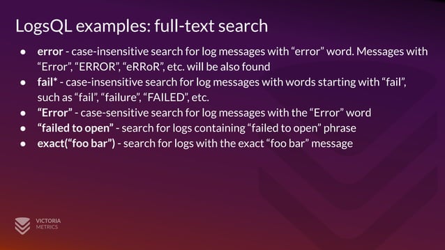 VictoriaLogs: Open Source Log Management System - Preview | PDF ...