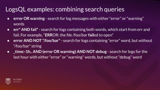 VictoriaLogs: Open Source Log Management System - Preview | PDF