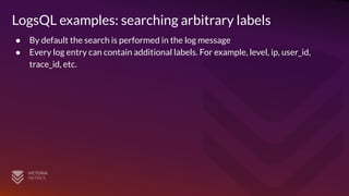 VictoriaLogs: Open Source Log Management System - Preview | PDF