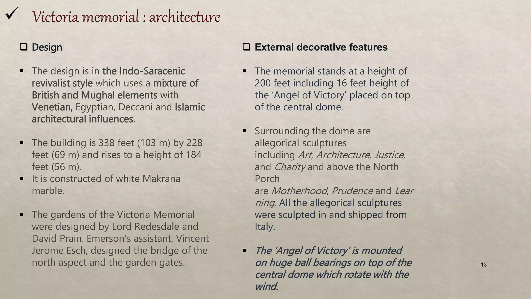 VICTORIA MEMORIAL CASE STUDY | PPTX