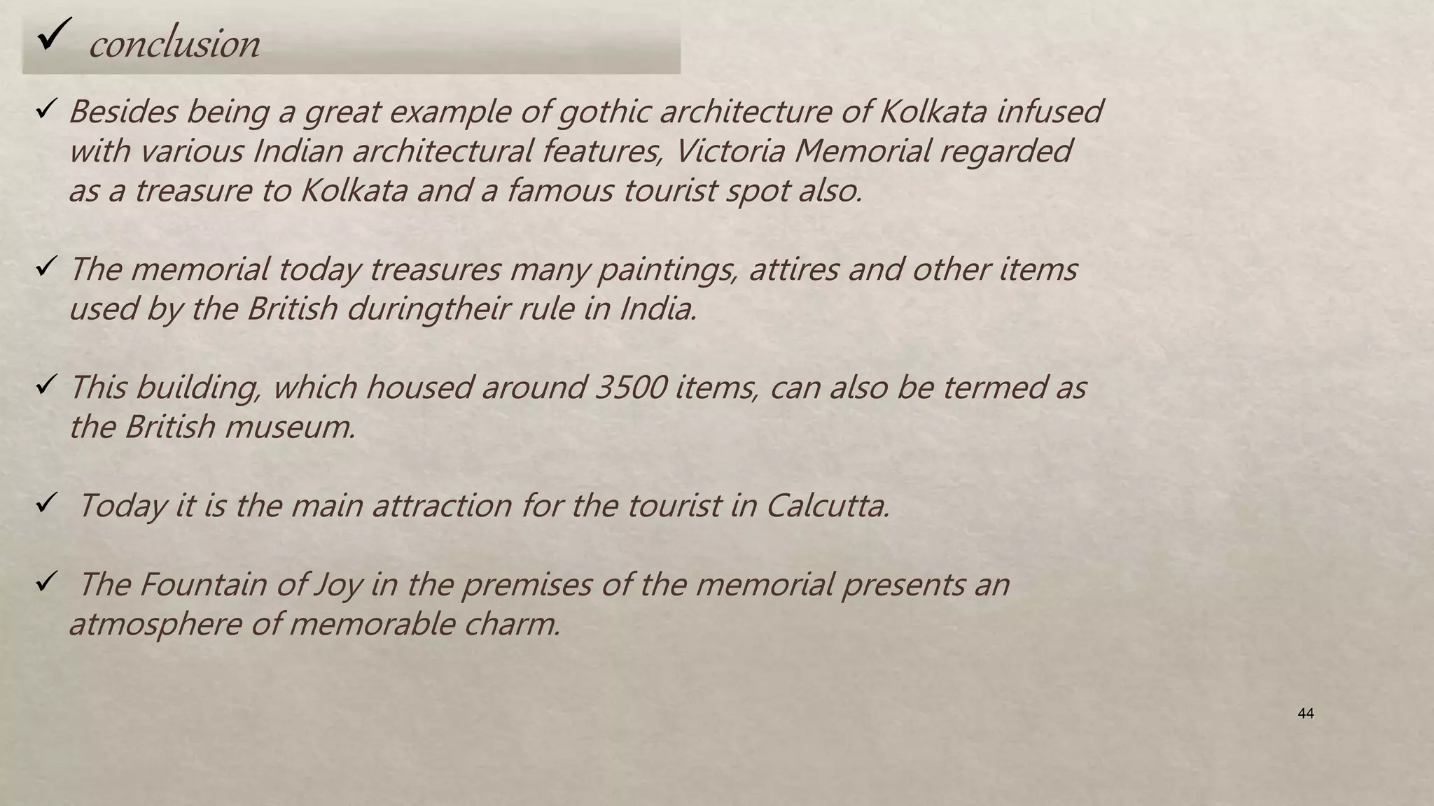 VICTORIA MEMORIAL CASE STUDY | PPTX | Museums & Galleries | Attractions