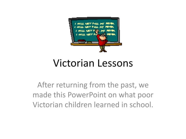 Victorian Lessons | PPTX