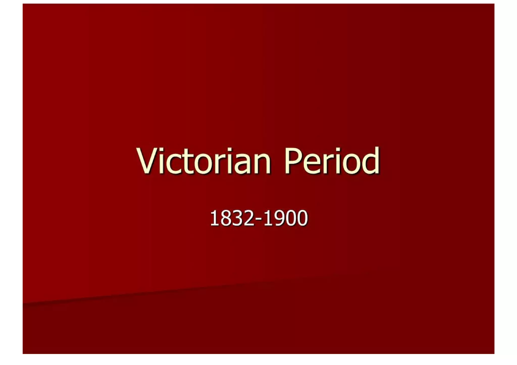 Victorian Period | PDF