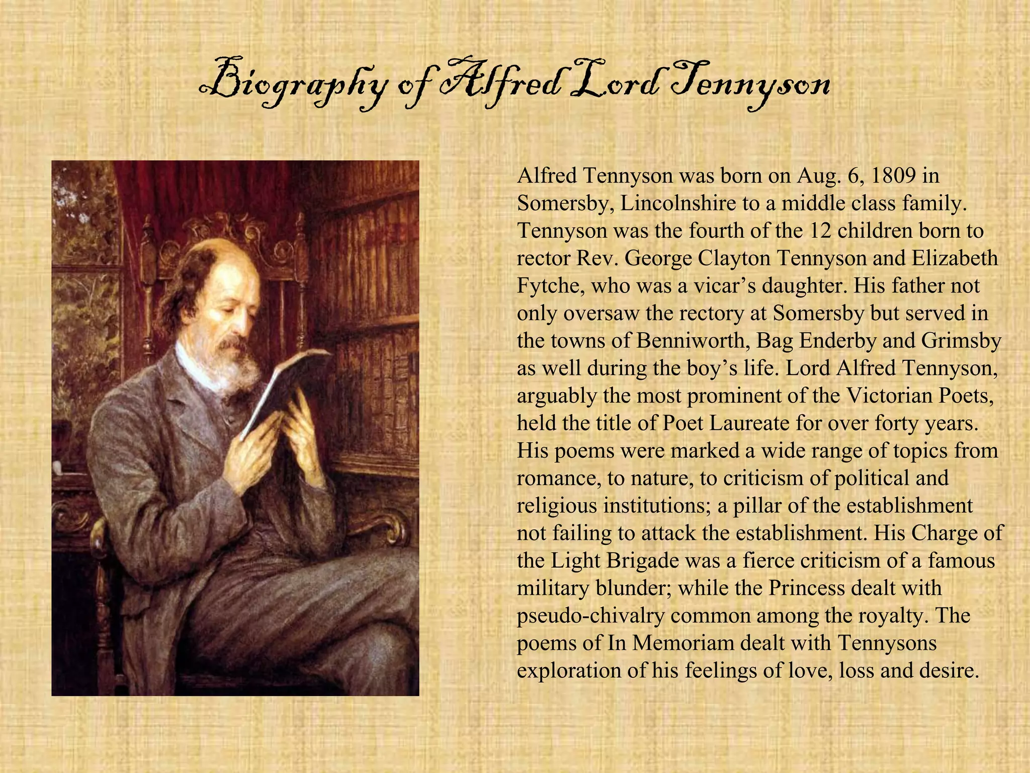 Victorian poetry Tennyson Mariana | PPT