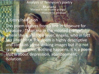 Victorian poetry Tennyson Mariana | PPTX