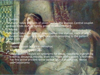 Victorian poetry Tennyson Mariana | PPTX