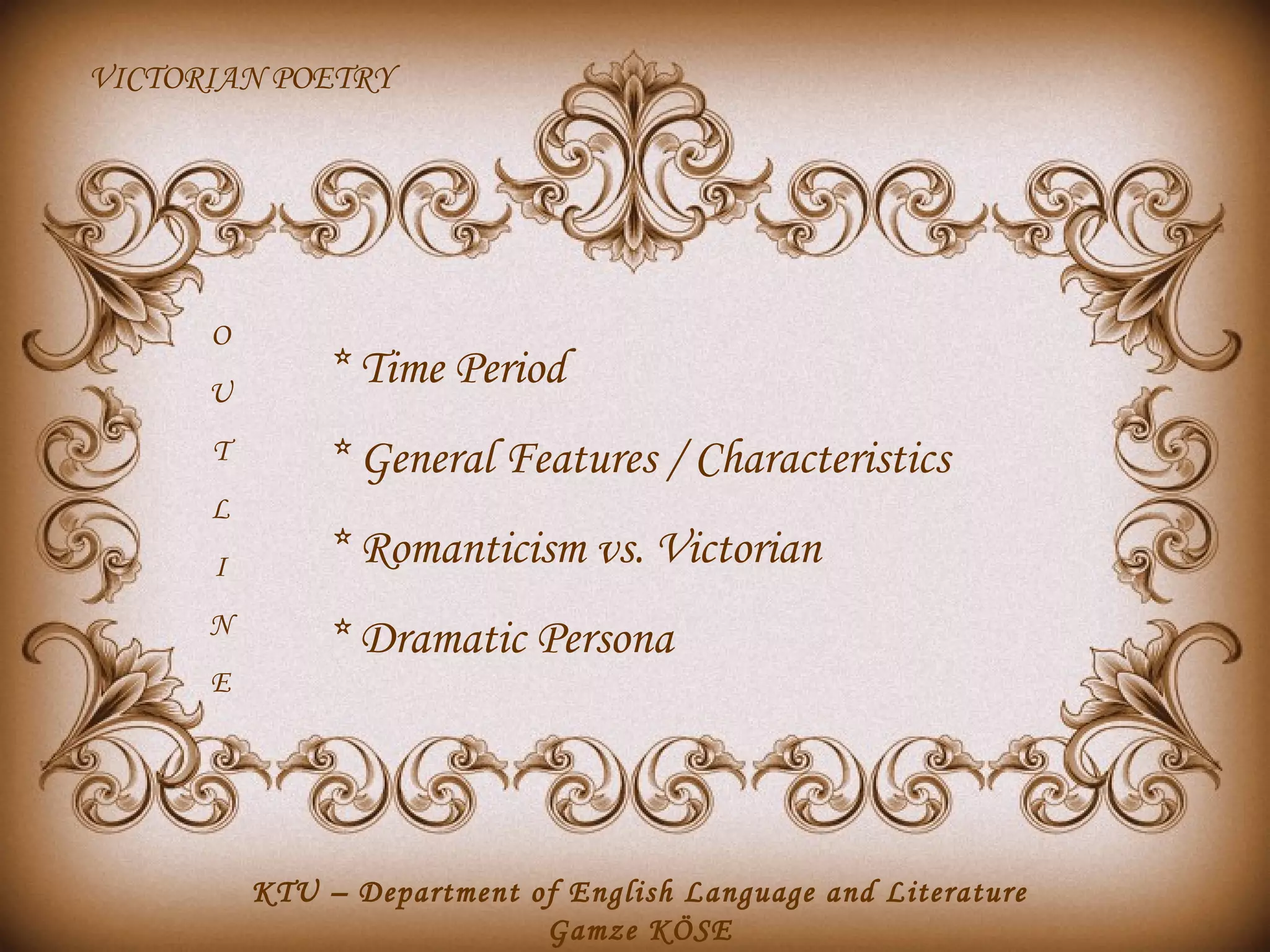 Victorian poetry elements | PPT
