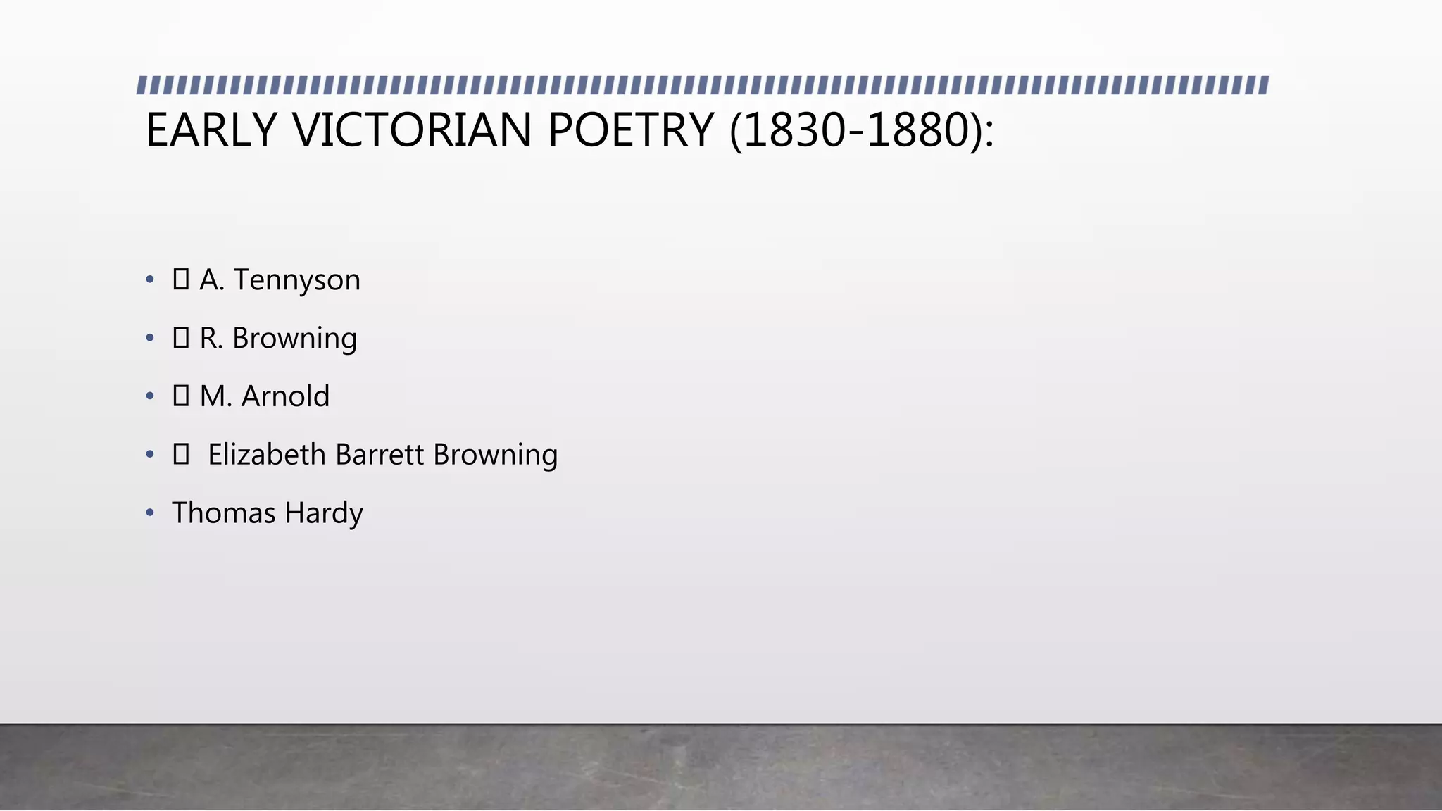 Victorian poetry characteristics ppt | PPTX