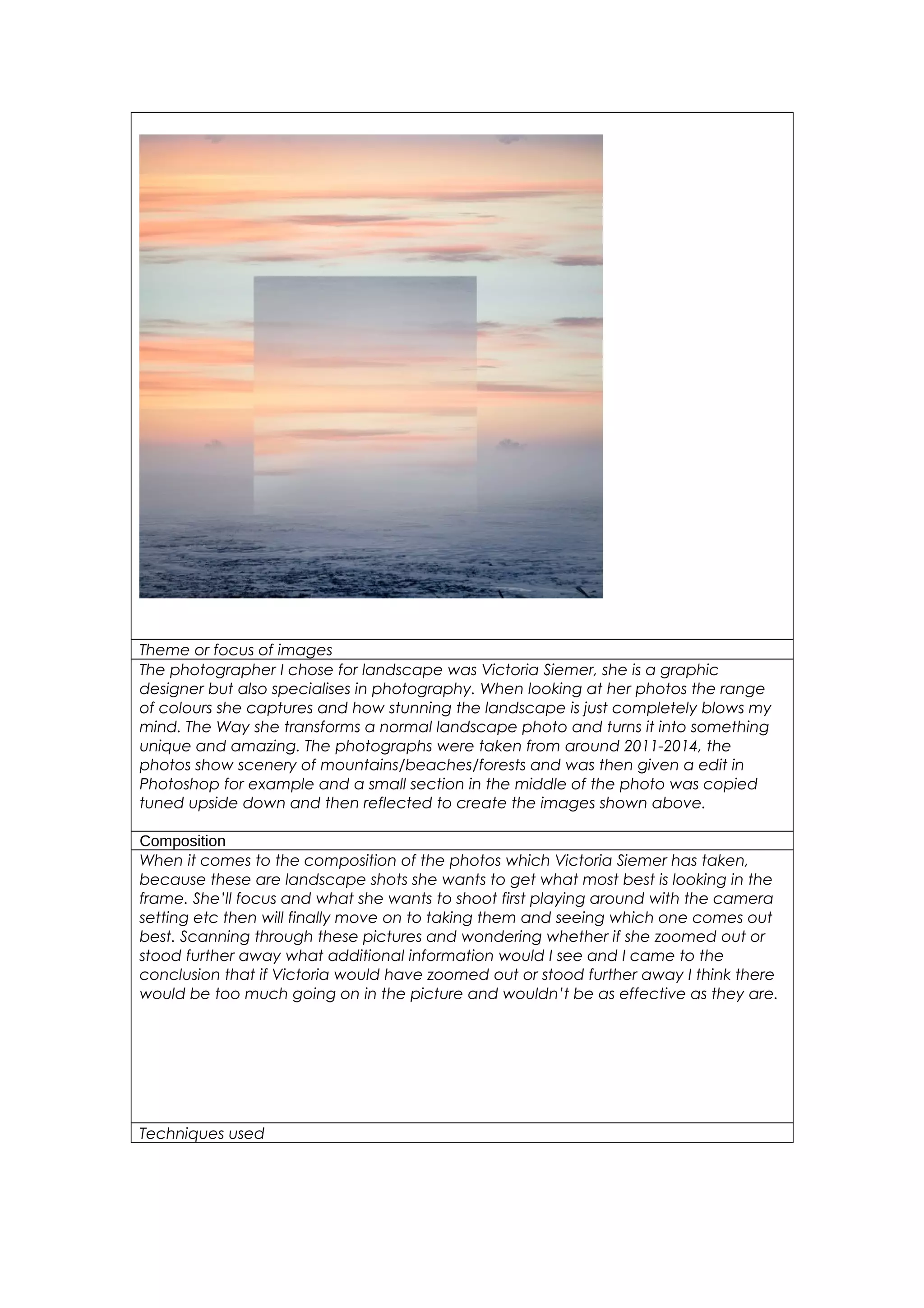 Victoria Siemer Work Sheet Analysis | DOC