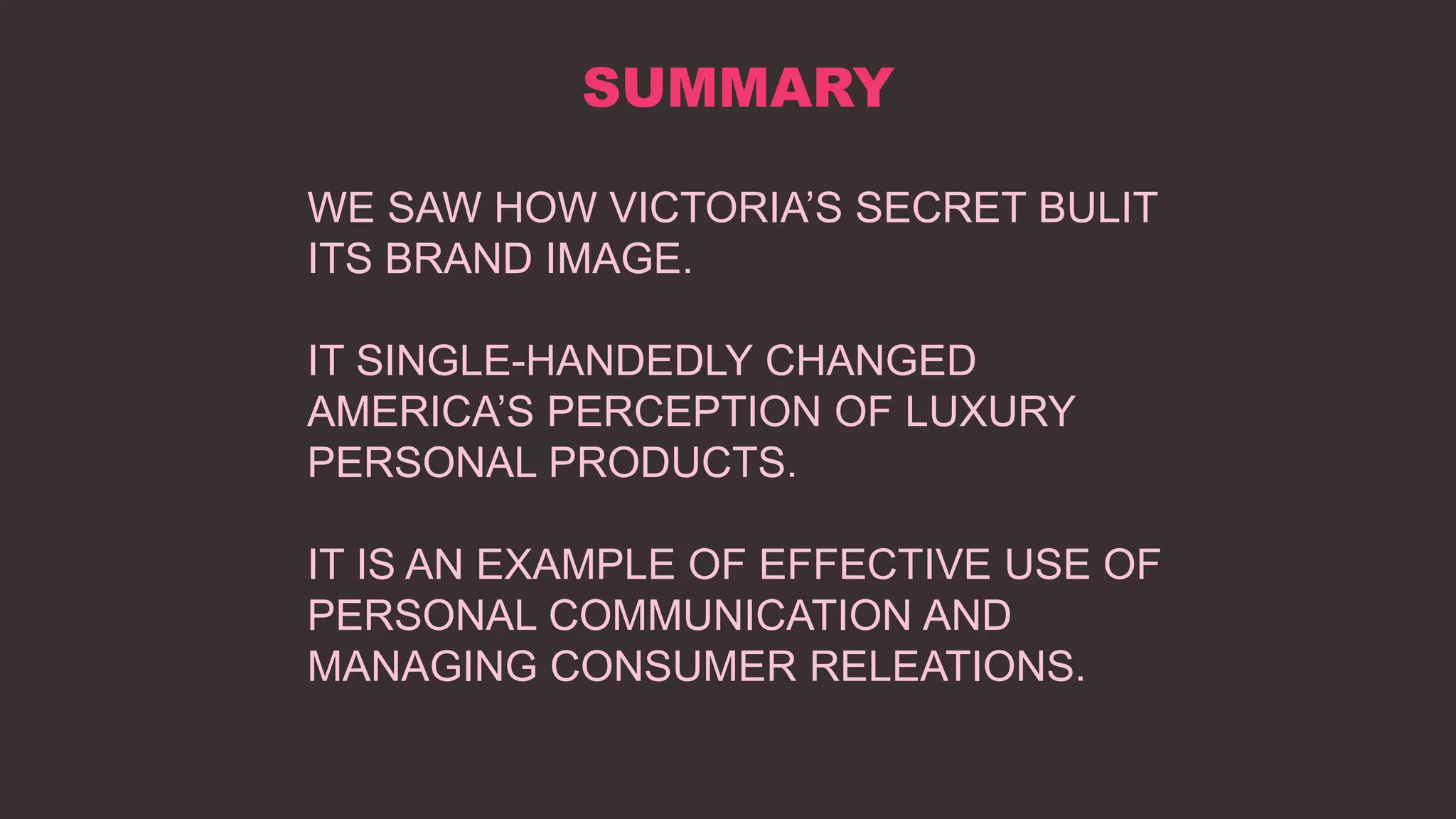 Victoria’s Secret Marketing Excellence | PPT