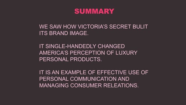 Victoria’s Secret Marketing Excellence | PPT