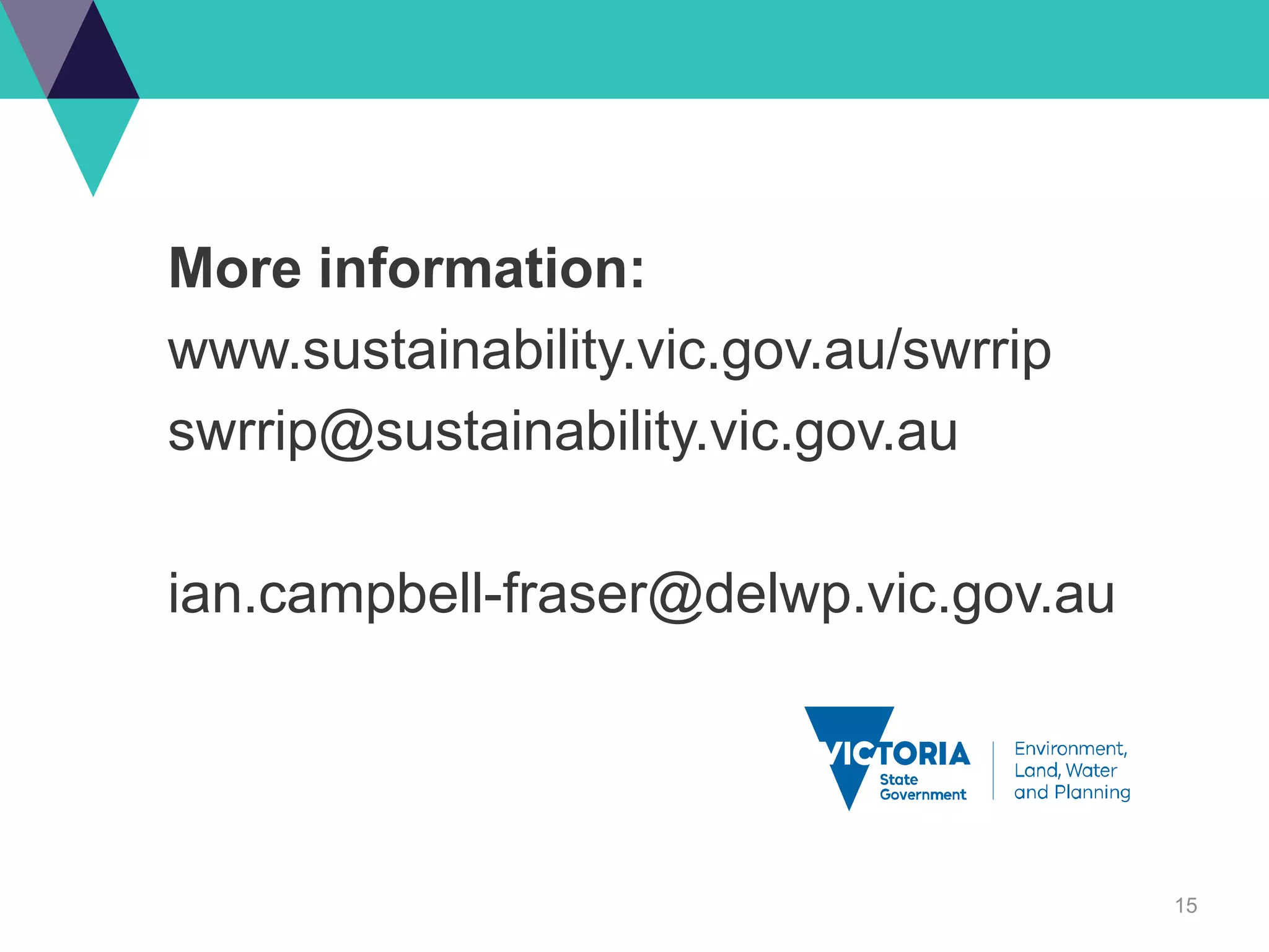 Victorias Waste Infrastructure Planning Framework | PPT