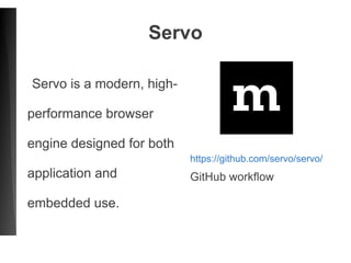 Servo and GStreamer (GStreamer Conference 2018) | PPT