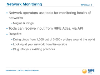 Network Monitoring Using RIPE Atlas | PPT